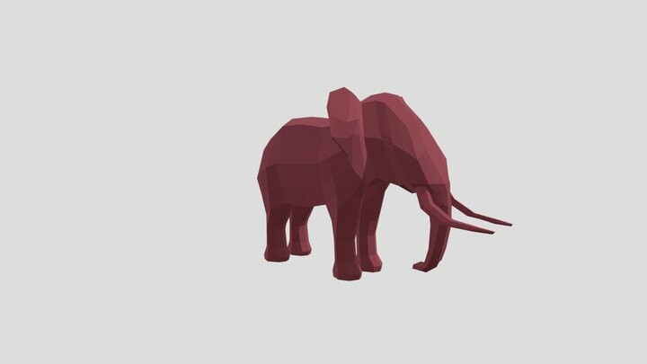 ArtStation - Low Poly Elephant