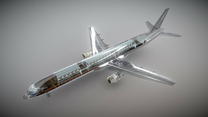 ArtStation - Airliner Boeing 757 Transparent