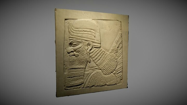 ArtStation - Relief winged god's head