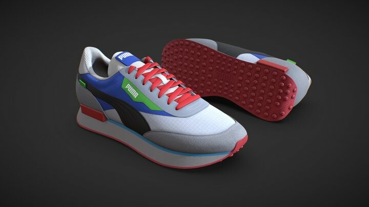 ArtStation - PUMA SNEAKERS RED