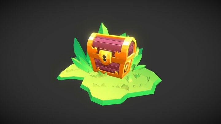 ArtStation - Gradient Shaded Treasure Chest Practice