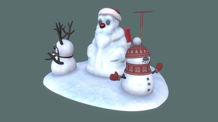 ArtStation - The Four Snowmen Of Winter