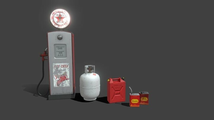 ArtStation - Assorted Gasoline/Propane Game Props