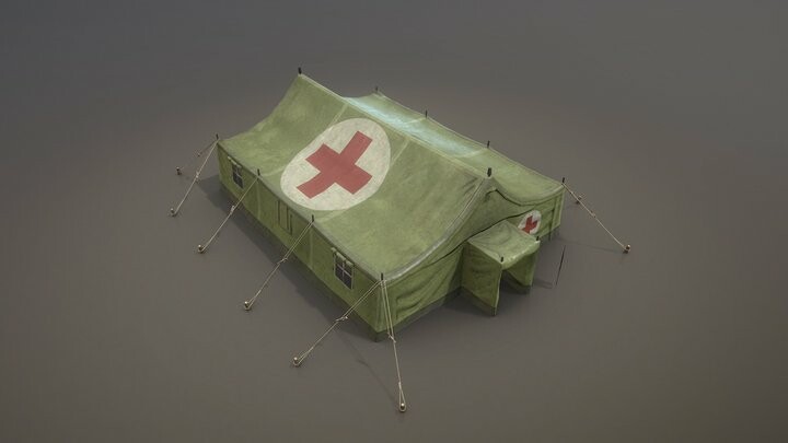 ArtStation - Military Tent 01 FourLiveries with Damage