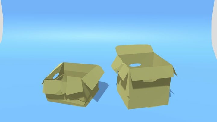 ArtStation - Paper box, damaged