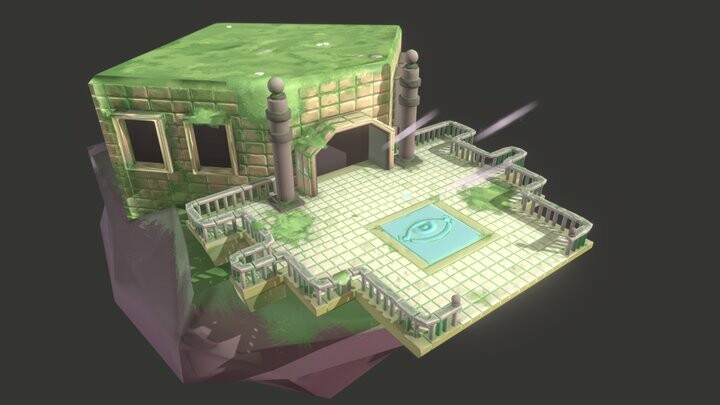ArtStation - Zelda Minish Cap 3D Dungeon Entry