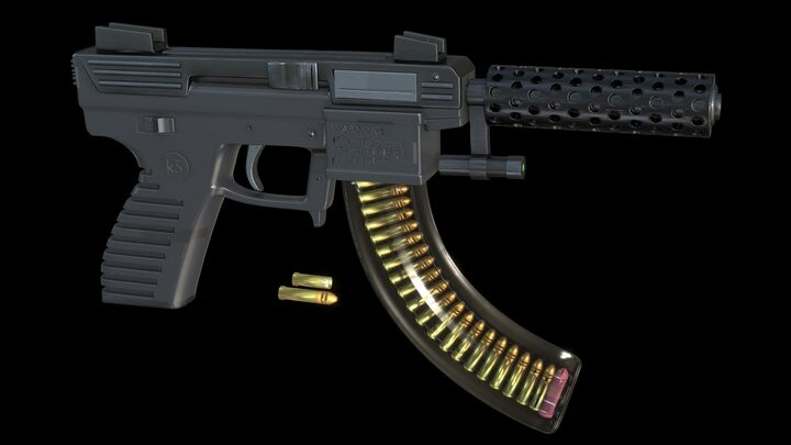 ArtStation - Tec 22 Pistol with Mods