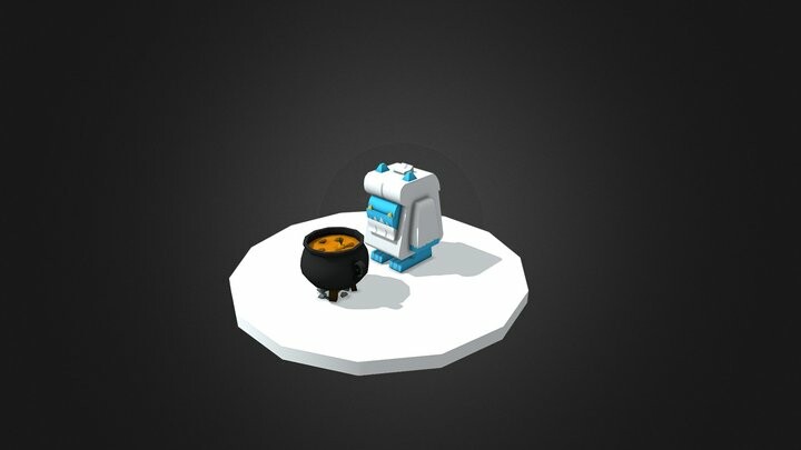 ArtStation - Low poly yeti with dinner