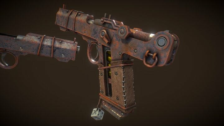ArtStation - Post-Apocalyptic Handgun