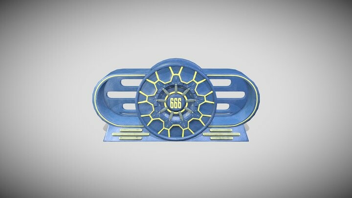 ArtStation - Fallout Vault Door Business Card Holder