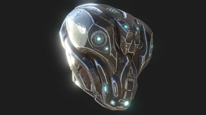 ArtStation - Scifi Alien Helmet