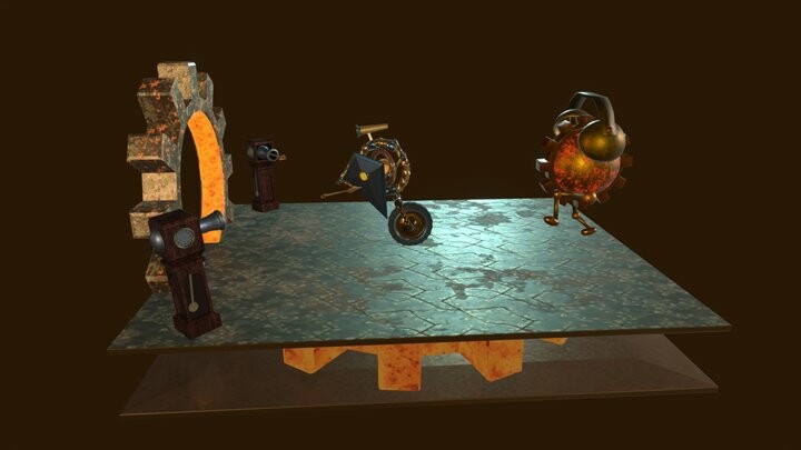 ArtStation - Clockwork Panic scene