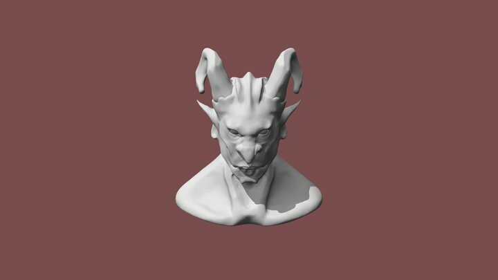 ArtStation - The devil, trial work with references
