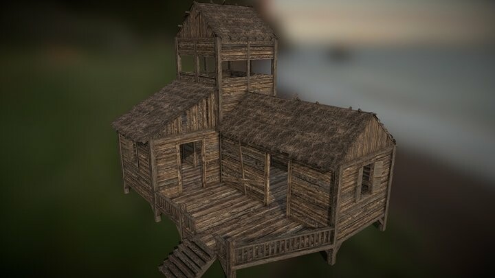 ArtStation - Medieval Wooden Shack
