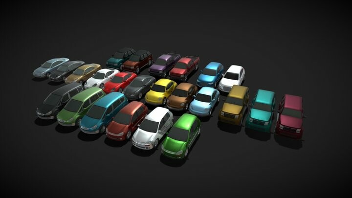 ArtStation - Generic Passenger Car 3D Models Pack