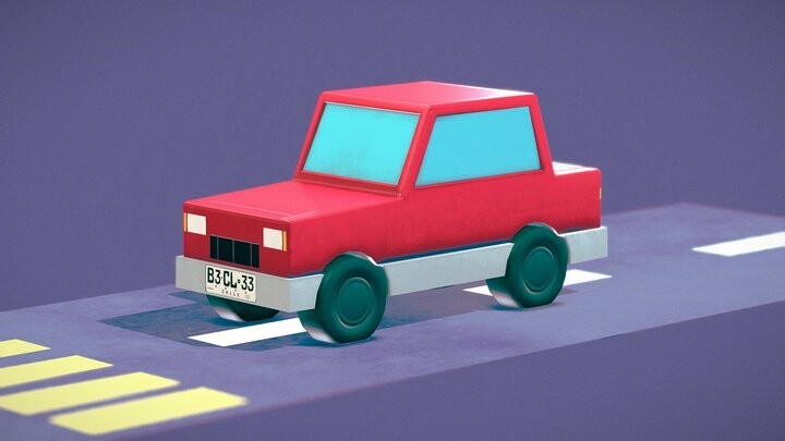 ArtStation - Low poly car