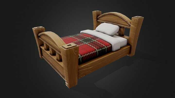 ArtStation - Stylized Bed