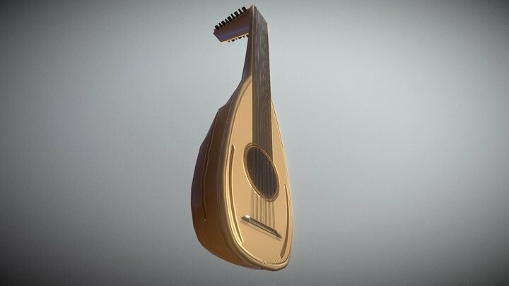 ArtStation - Lute Instrument 3D