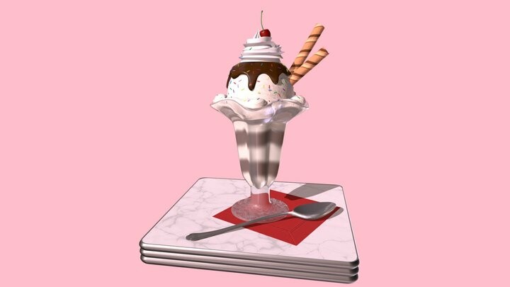 ArtStation - Ice Cream Sundae