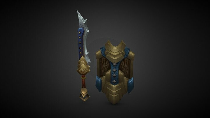ArtStation - World of Warcraft Themed sword and shield