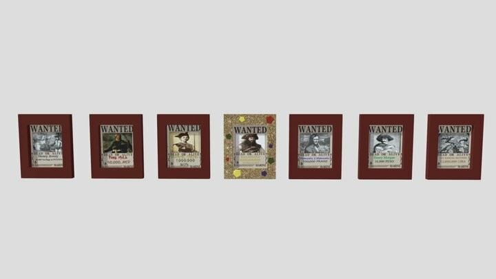 ArtStation - Framed Wanted Posters