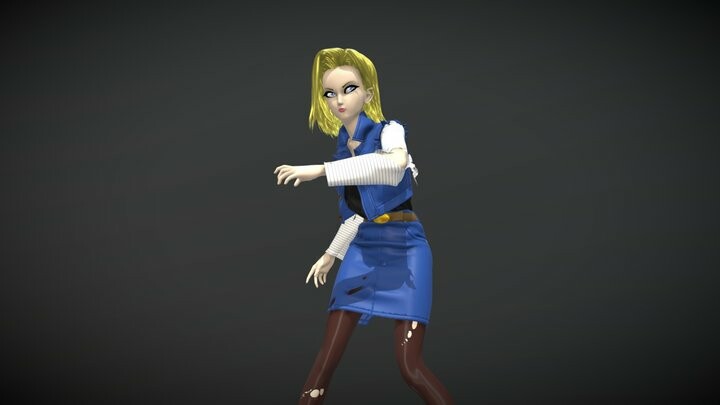 ArtStation - Dragon Ball Z - Android 18 (battle)