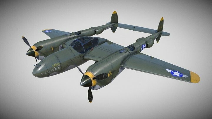 ArtStation - Lockheed P 38 Lightning