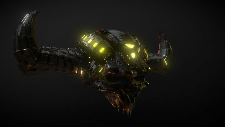 ArtStation - Cyber Skull