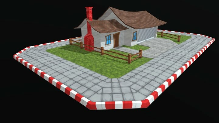 ArtStation - Stylized House Scene