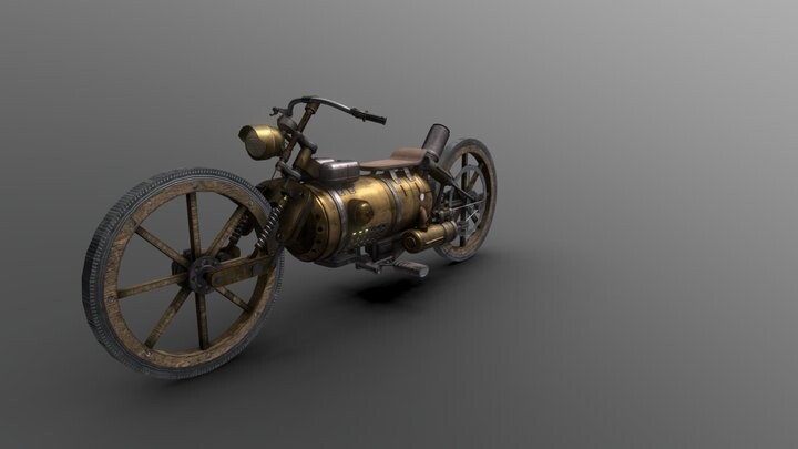 ArtStation - Steam punk motorbike