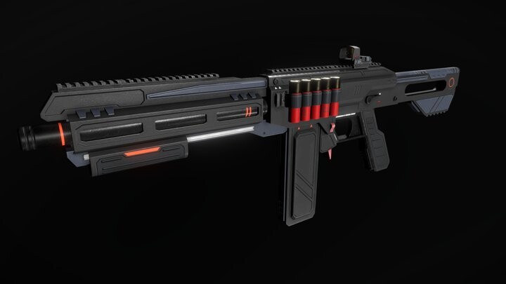 ArtStation - Scifi Shotgun TRT 3