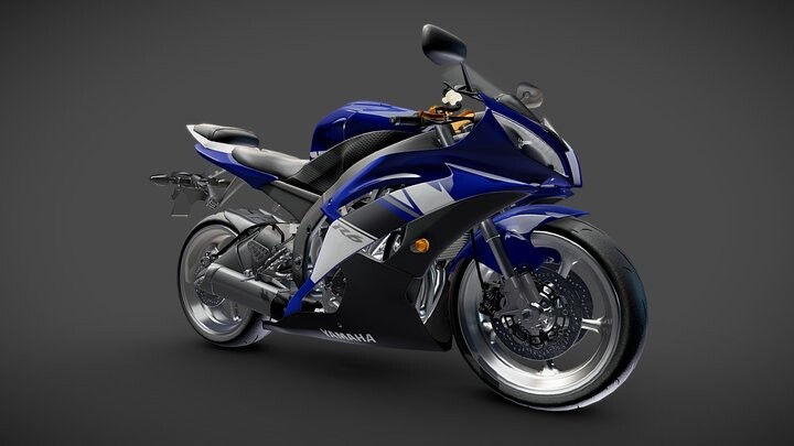 ArtStation - Yamaha R6 high poly model