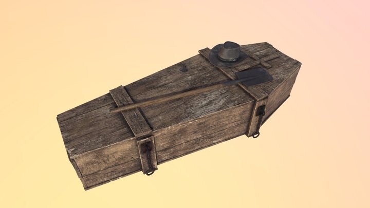 ArtStation - Wild West / Дикий запад Wooden coffin / Деревянный гроб