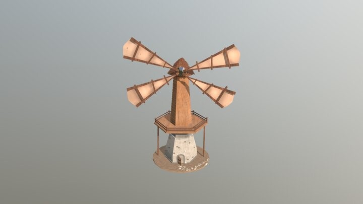 ArtStation - Old Wood & Stone WindMill