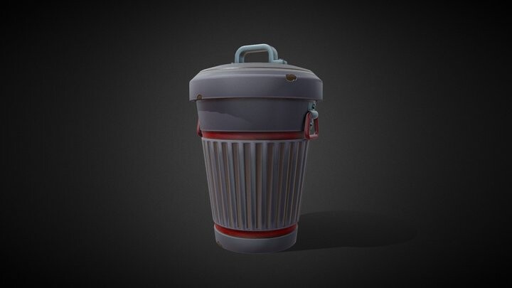 ArtStation - Stylized Trash Can