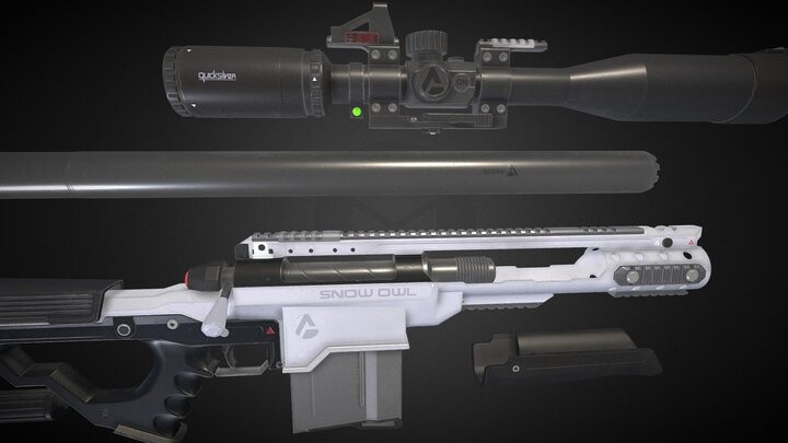 ArtStation - “Snow Owl” Sniper Rifle