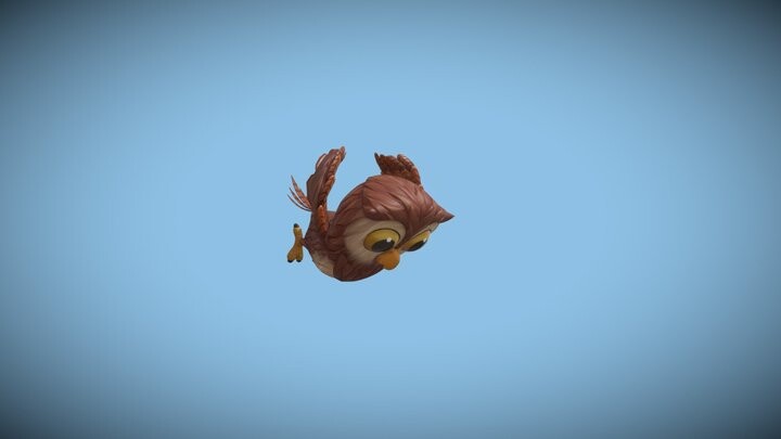 ArtStation - Cartoon Owl Animated 3D Model