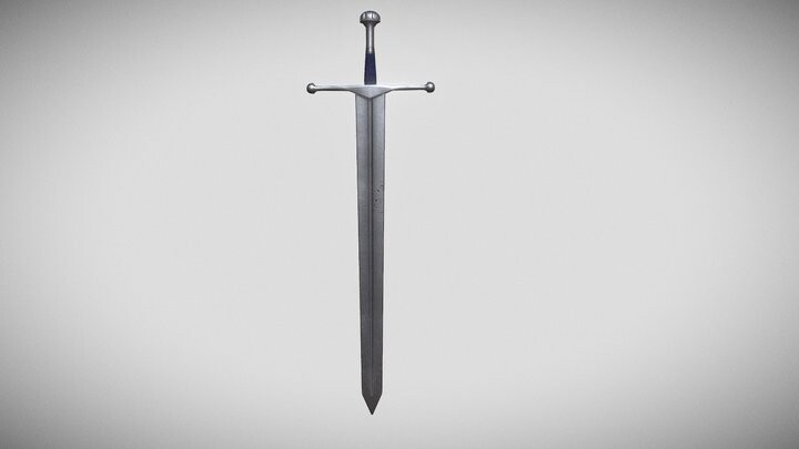 ArtStation - Simple Medieval Sword, Blue Moon