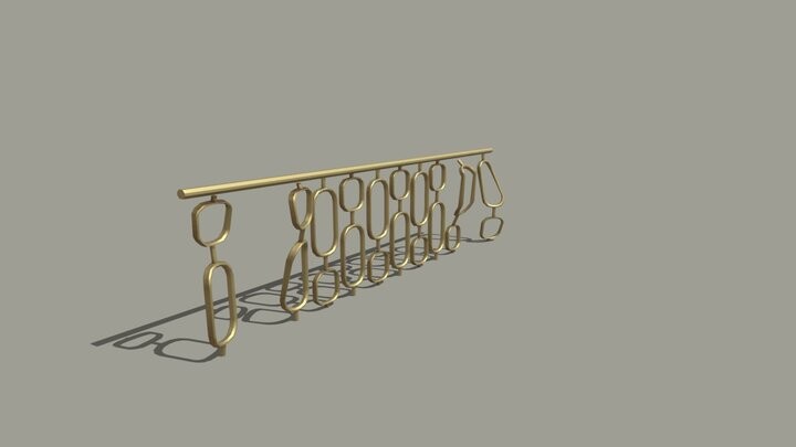 ArtStation - Mid Century Modern Handrails - Damaged
