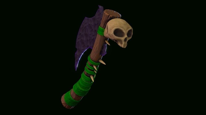 ArtStation - Stylized Aztec warrior axe