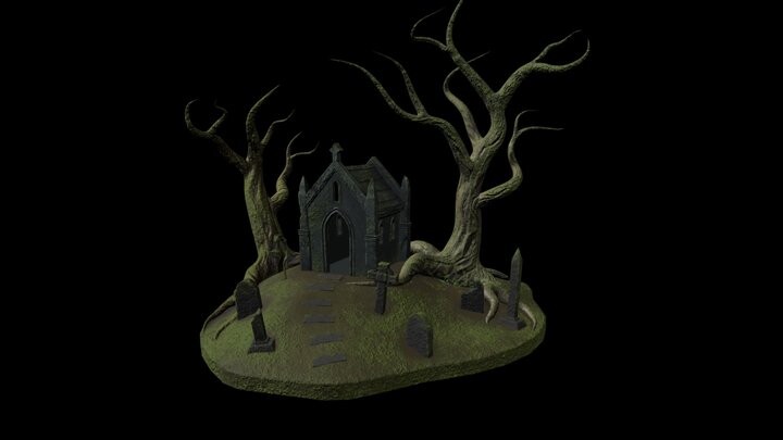 ArtStation - Swamp Graveyard