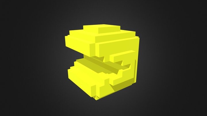 ArtStation - 3D 8-Bit Pac-Man
