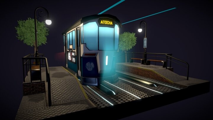 ArtStation - Futuristic trolley car