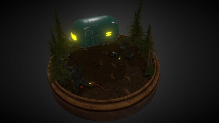 ArtStation - Campsite Diorama
