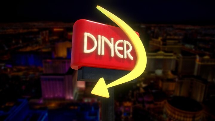 ArtStation - Diner Sign