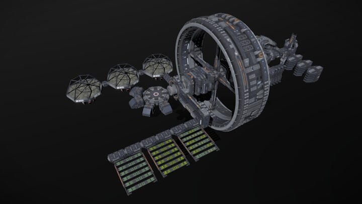 ArtStation - Scifi Modular Space Station Complex