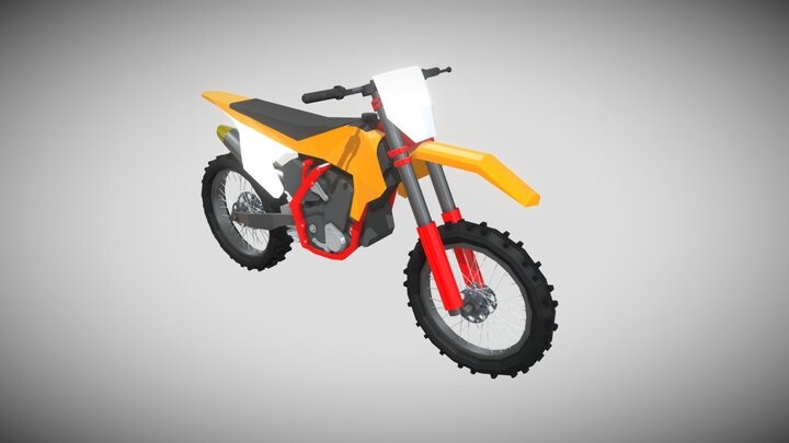 ArtStation - KTM Motocross Motorbike (MX) - Low Poly