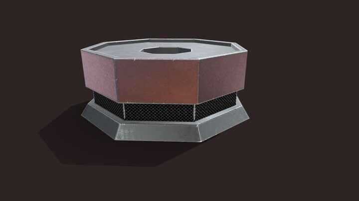 ArtStation - Round metal table in sci-fi style