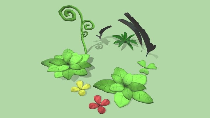 ArtStation - Stylized Plant Lowpoly