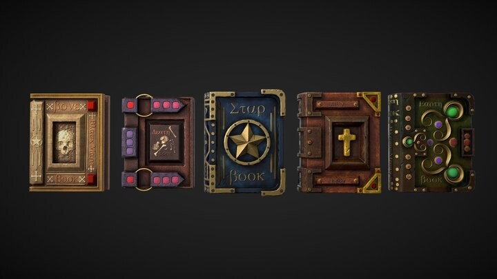 ArtStation - Stylized Books Pack Vol 1